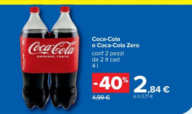 COCA COLA ZERO in offerta • A partire da 0,75